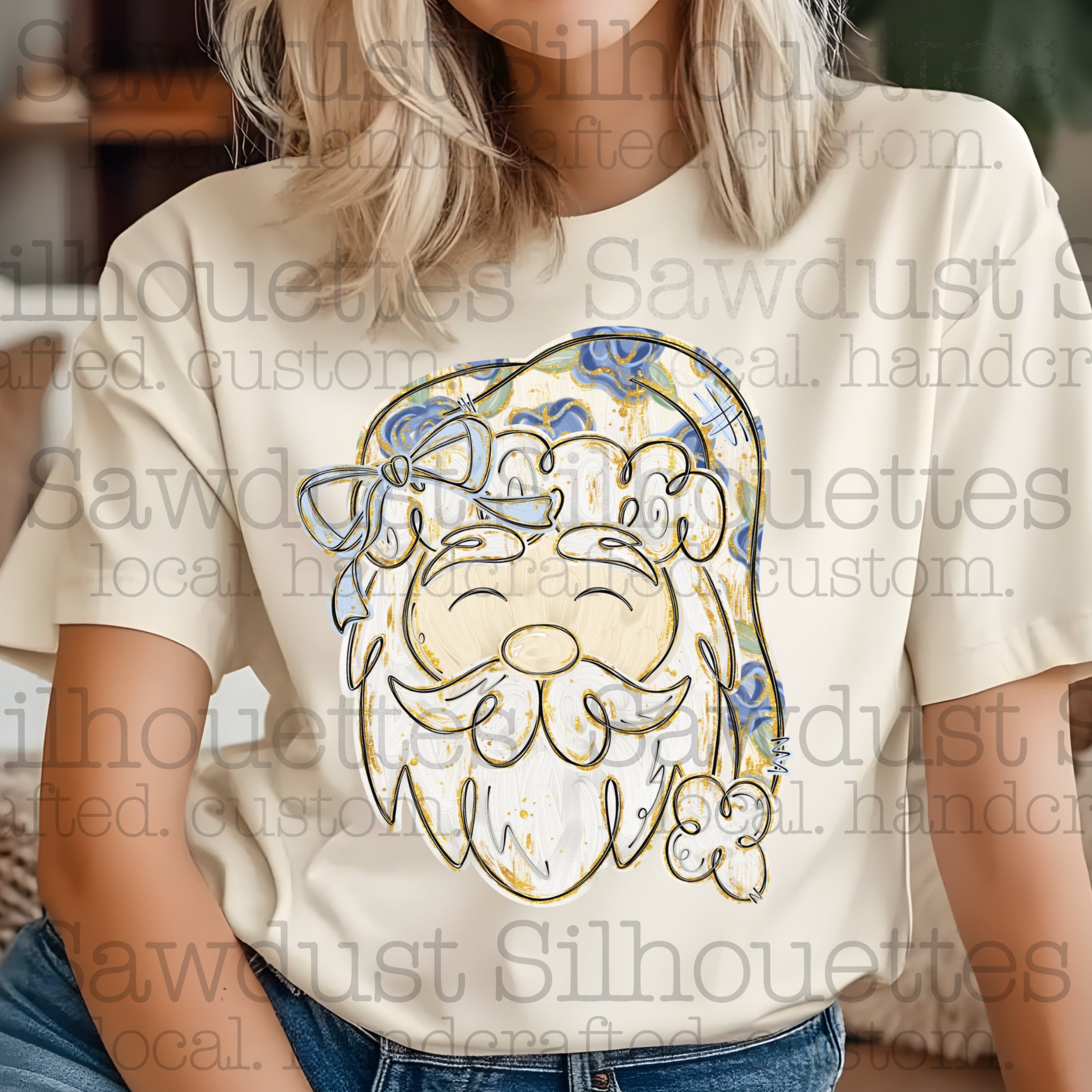 Santa Baby Blue – Sawdust Silhouettes